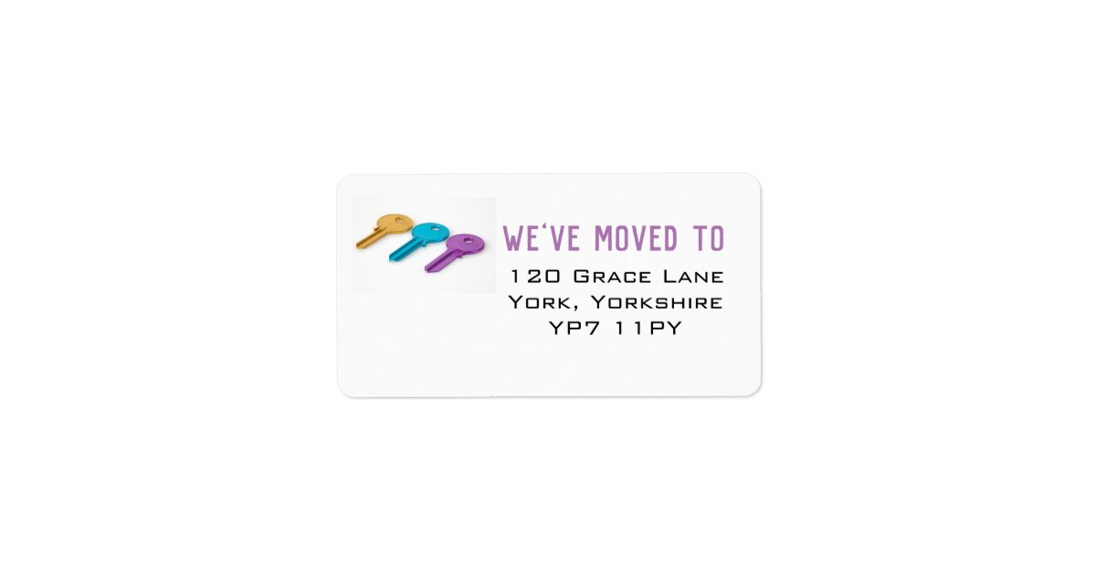 Simple We’ve Moved New Home Address Labels | Zazzle