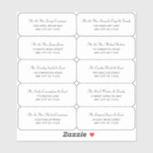 Simple Wedding Guest Address Labels | Zazzle