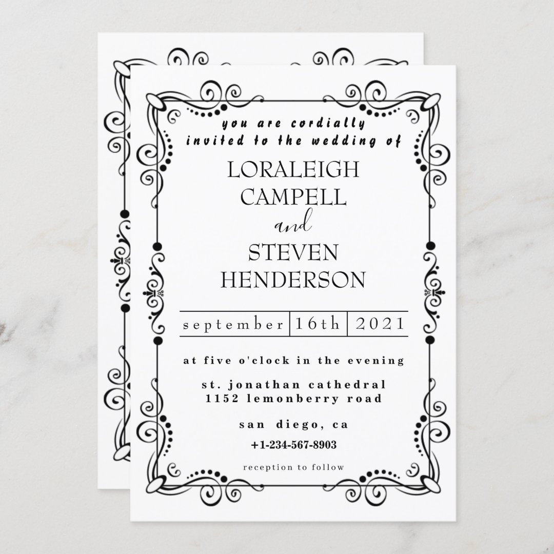 Simple wedding invitation | Zazzle