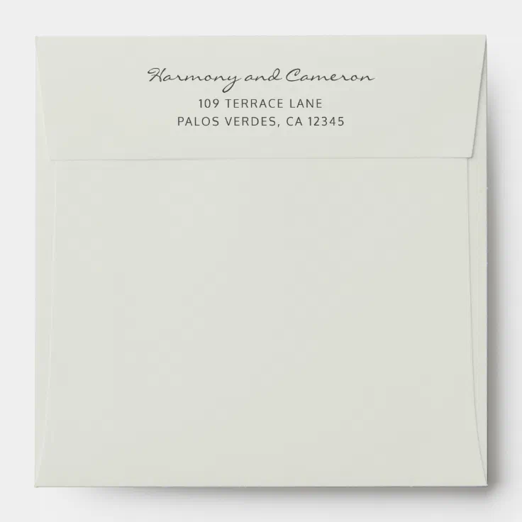 Simple Wedding Neutral Beige Elegant Envelope | Zazzle