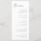 Simple Wedding Reception Party Formal Dinner Menu | Zazzle