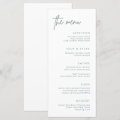 Simple Wedding Reception Party Formal Dinner Menu | Zazzle
