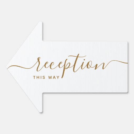 Simple Wedding Reception This Way Arrow Sign | Zazzle