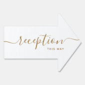 Simple Wedding Reception This Way Arrow Sign | Zazzle