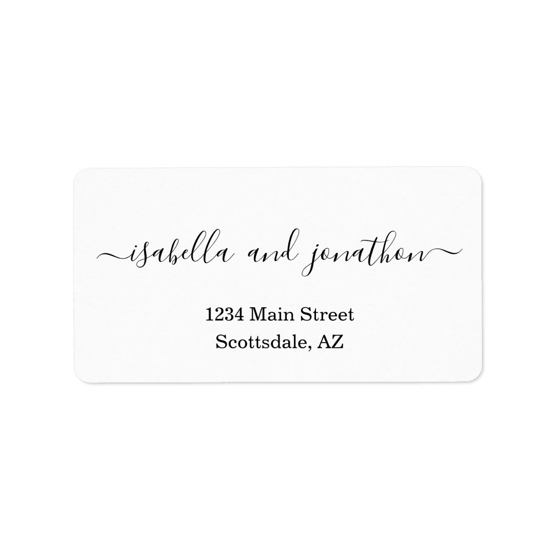 Simple Wedding Return Address Labels | Zazzle