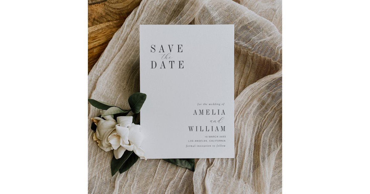 simple wedding Save the Date | Zazzle