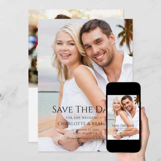 Simple Wedding Save The Date Photo Picture | Zazzle