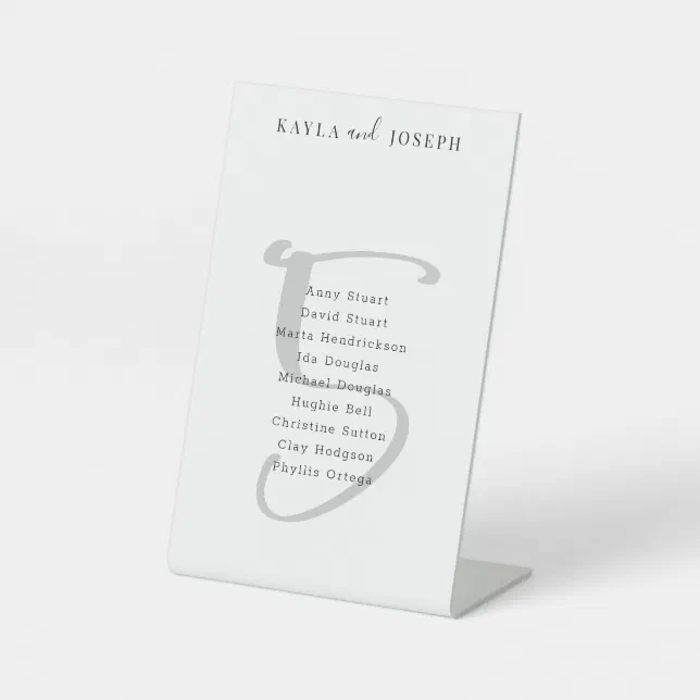 Simple Wedding Table Number 5 Pedestal Sign | Zazzle