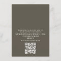 Simple Wedding Timeline Brown QR Code Detail Enclosure Card | Zazzle