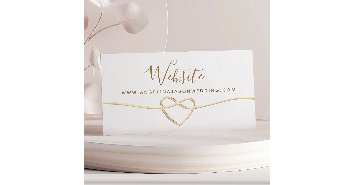 Simple Wedding Website Enclosure Card | Zazzle