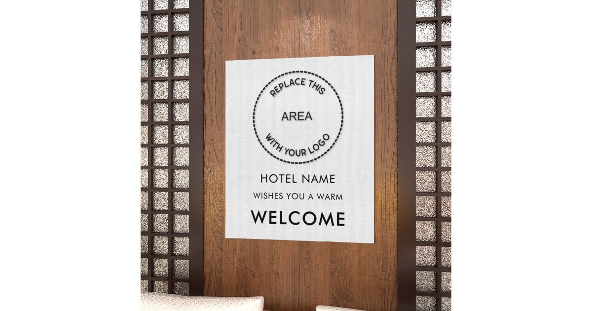 Simple Welcome To Hotel Name Logo Any Color Poster | Zazzle
