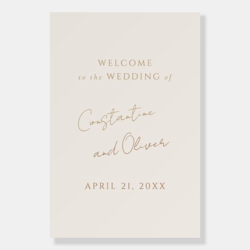 Simple Welcome Wedding Event Sign Minimal Decor | Zazzle