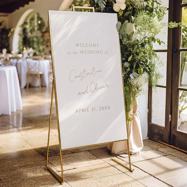 Simple Welcome Wedding Event Sign Minimal Decor | Zazzle