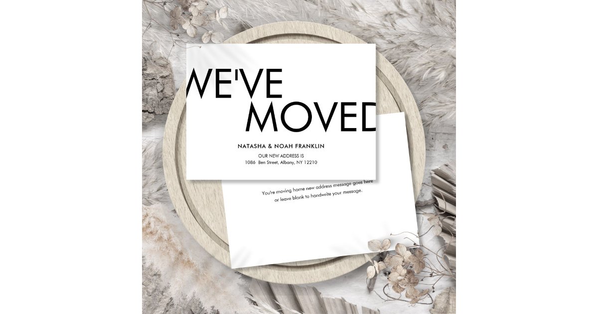 Simple We've Moved New Address Announcement | Zazzle