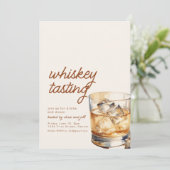 Simple Whiskey Tasting Invitation with Drink | Zazzle