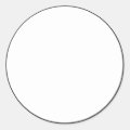 Simple White and Black Border Blank Classic Round Sticker | Zazzle