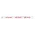 Simple White and Red Script Text Template Satin Ribbon | Zazzle