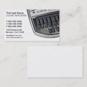 Simple white black court reporter business cards | Zazzle