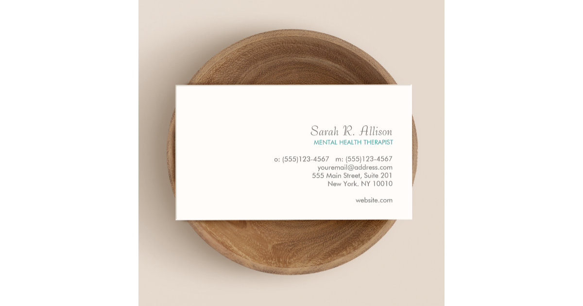 Simple White Business Card | Zazzle
