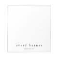 Simple White Creative Professional Modern Business Notepad | Zazzle