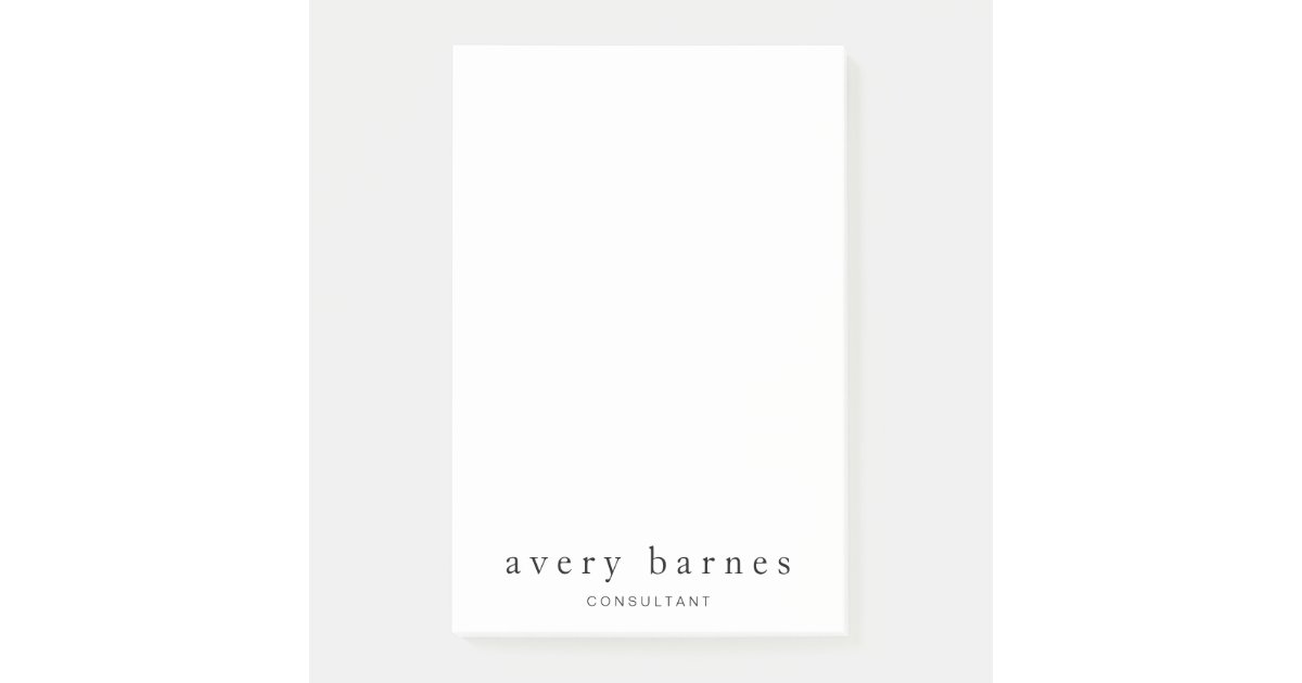 Simple White Creative Professional Modern Post-it Notes | Zazzle