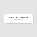 Simple White Employee Name Tag | Zazzle