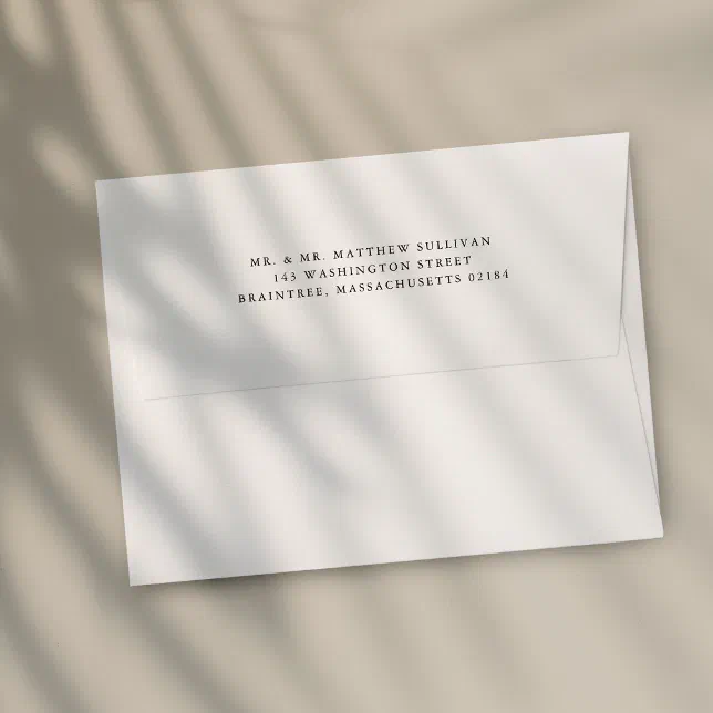 Simple White Envelope with Return Address | Zazzle
