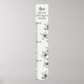 Simple White Floral Beyond Measure Growth Chart | Zazzle