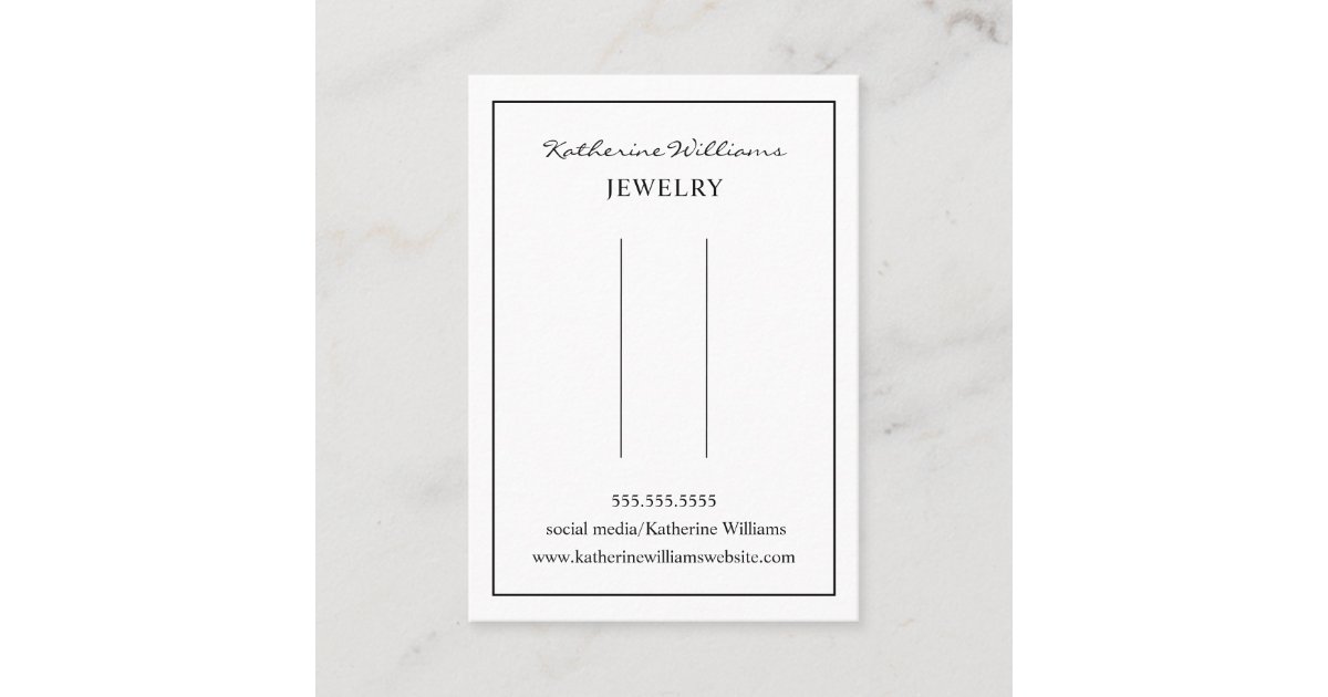 Simple White Hair Clip| Barrette Display Card | Zazzle