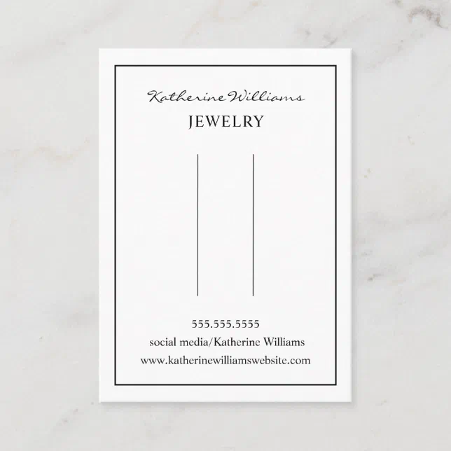 Simple White Hair Clip| Barrette Display Card | Zazzle