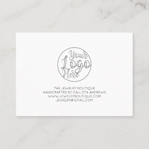 Simple White Handwritten Hearts Customer Thank You Business Card | Zazzle