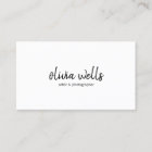 Simple White Handwritten Social Media Icons Business Card | Zazzle.com