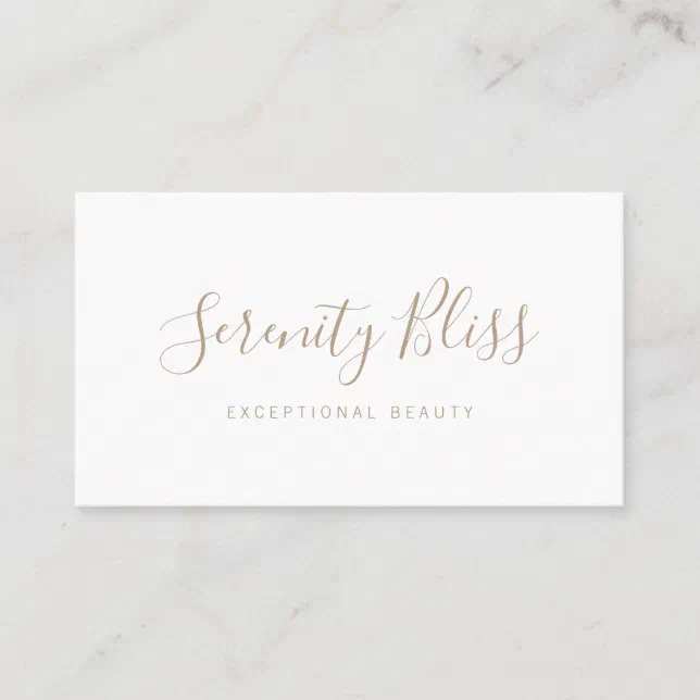 Simple White Handwritten Script Calligraphy Loyalty Card | Zazzle
