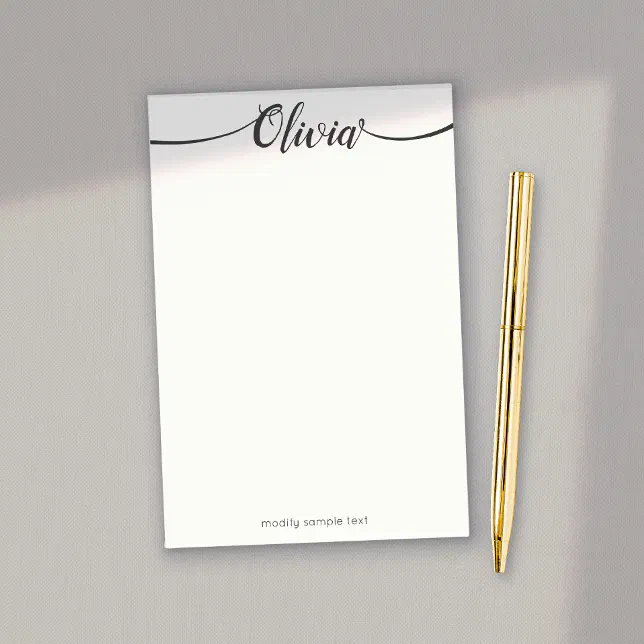 Simple White Handwritten Script Calligraphy Notep Post-it Notes | Zazzle