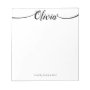Simple White Handwritten Script Calligraphy Notepad | Zazzle