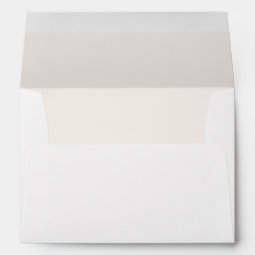 Simple White Linen Return Address Lined Envelope | Zazzle