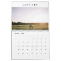 Simple White Minimalist Modern Family Photo Calendar | Zazzle