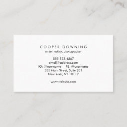 Simple White Modern Professional with Red Border Business Card | Zazzle