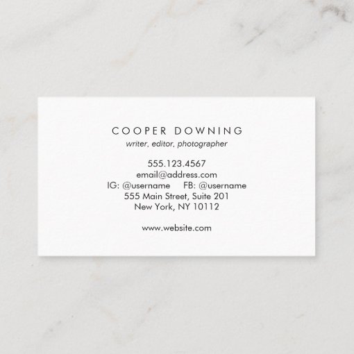 Simple White Modern Professional with Red Border Business Card | Zazzle