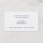 Simple White Modern Professional with Red Border Business Card | Zazzle