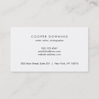 Simple White Modern Professional with Red Border Business Card | Zazzle