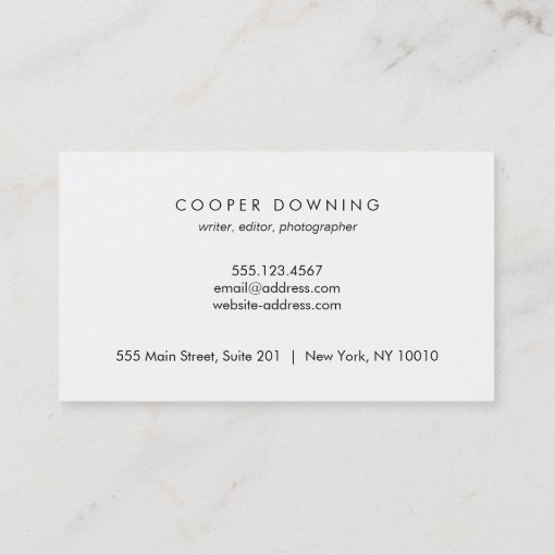 Simple White Modern Professional with Red Border Business Card | Zazzle