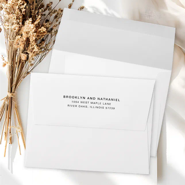 Simple White Return Address Envelope | Zazzle
