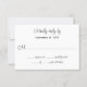 Simple White Wedding Guest Count RSVP Card | Zazzle