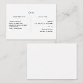 Simple White Wedding Invitation Cash Bar Detail | Zazzle