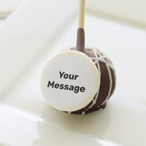 Simple White with Black Text Template Cake Pops | Zazzle