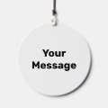 Simple White with Black Text Template Wind Chime | Zazzle