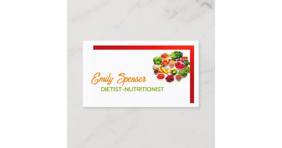 Simple White With Red Border Healthy Life/ Card | Zazzle