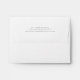 Simple White with Return Address on Back Flap of Envelope | Zazzle