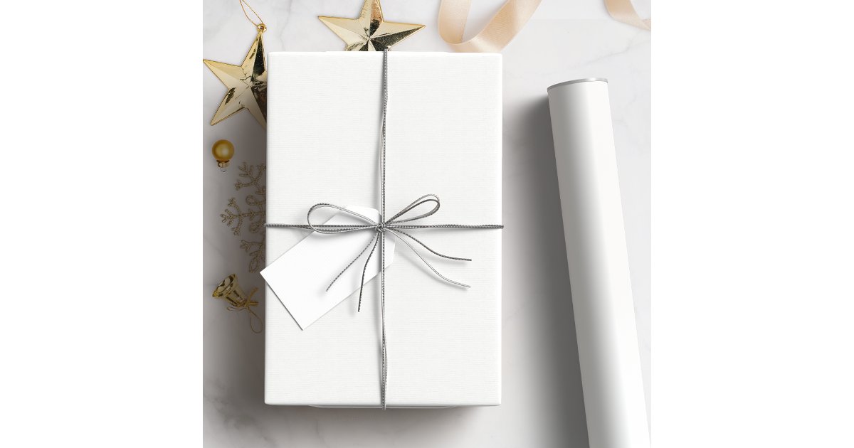 Simple White Wrapping Paper | Zazzle